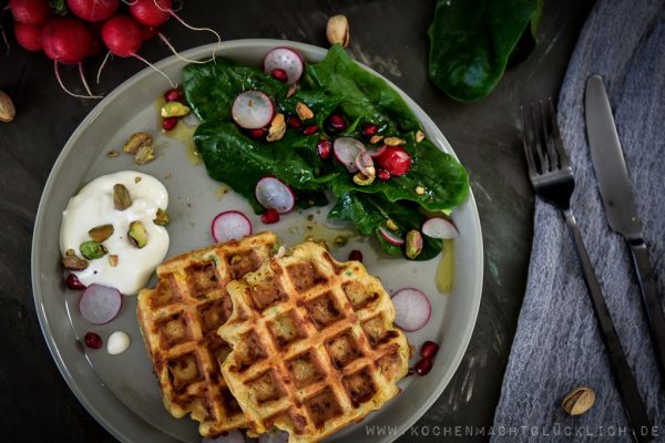 Rezept für Maiswaffeln mit Cheddarkäse - Kochen macht glücklich